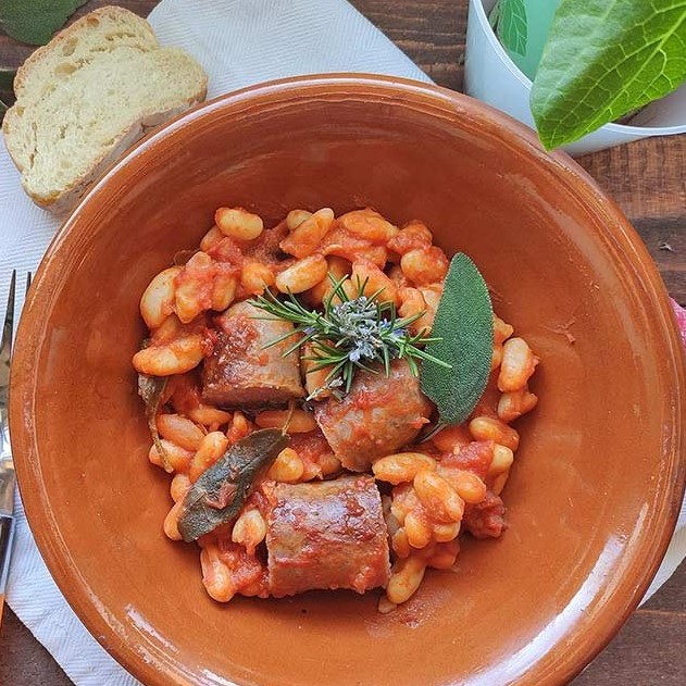 Fagioli-e-salsiccia - La Tagliolina